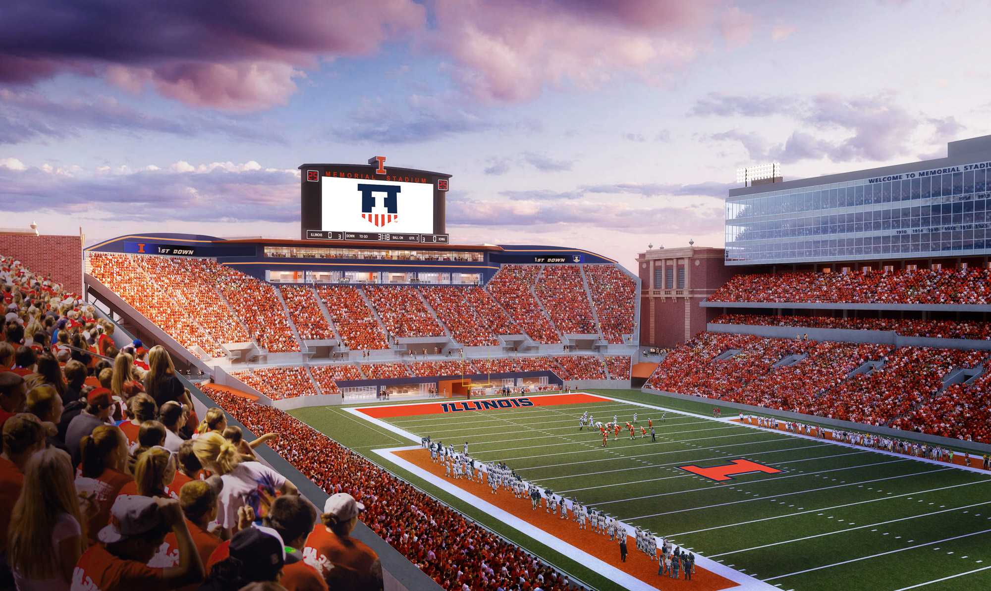 Athletic director Josh Whitman announces Memorial Stadium renovations ...