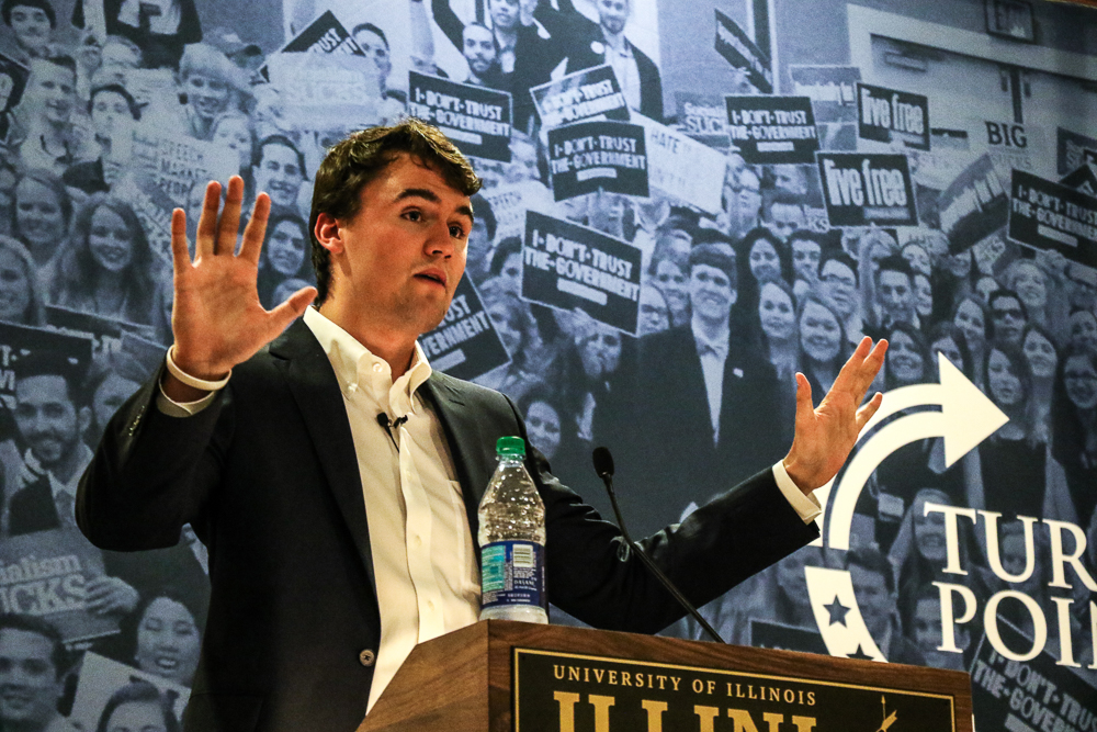 Conservative event met with peaceful protesting - The Daily Illini