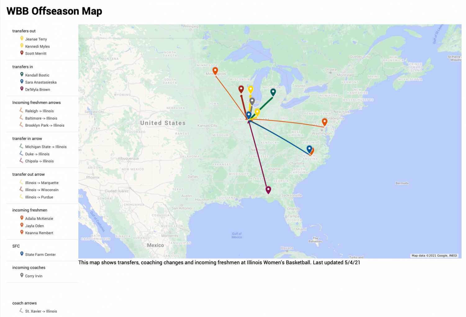 Map explainer: Visuals depict player, coach movements over offseason ...