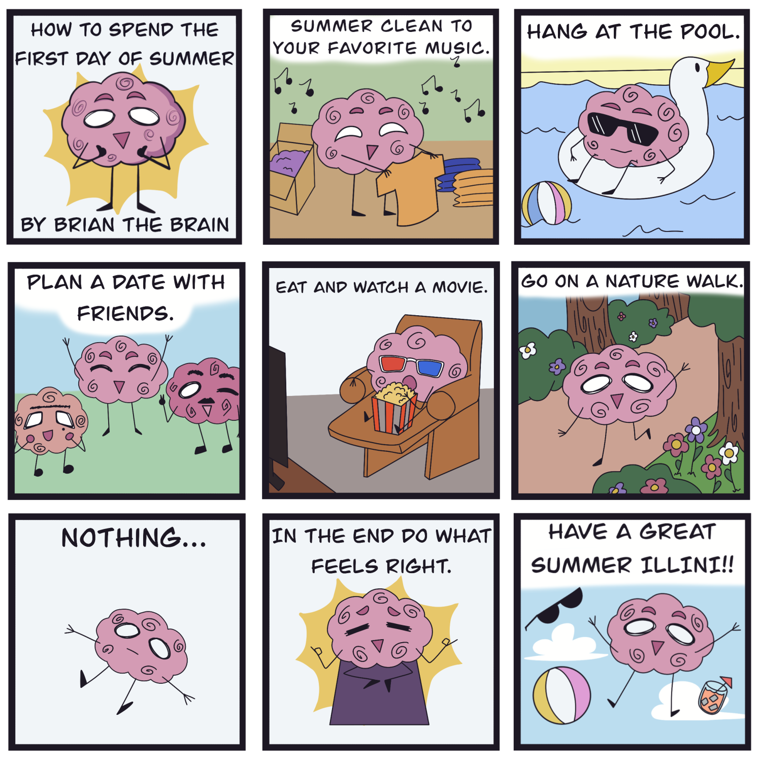 Comic | How to spend the first day of summer - The Daily Illini